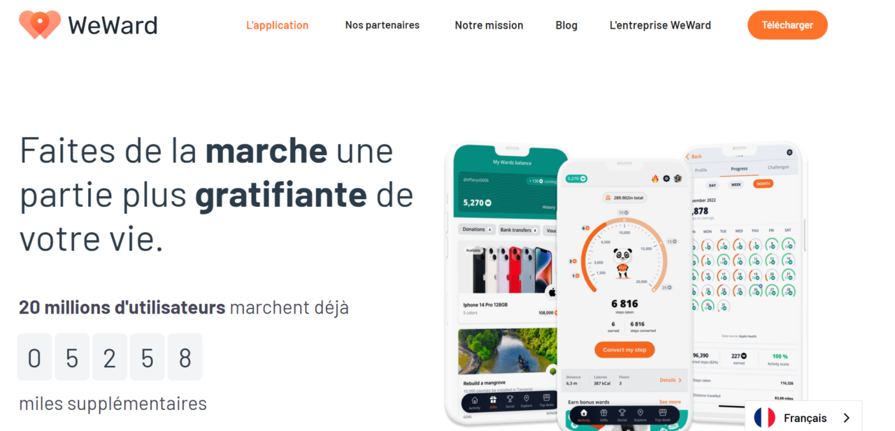WeWard : notre avis sur l’appli qui vous incite à marcher - Avis conso